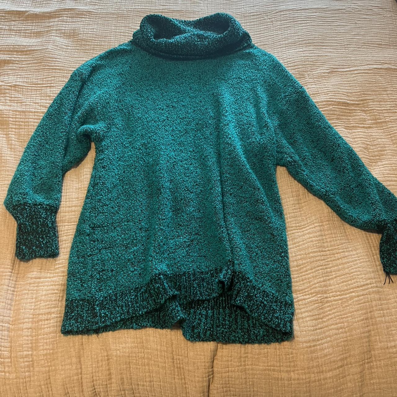 Vibrant Green Sweater Dress Depop