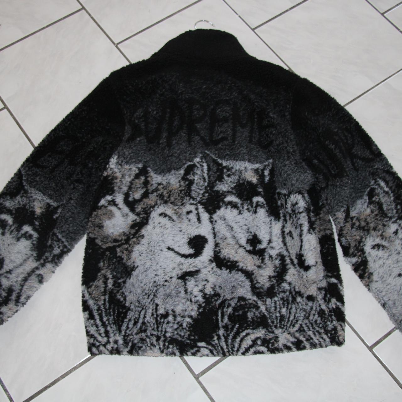 Supreme Wolf Fleece Jacket Black | Men's... - Depop