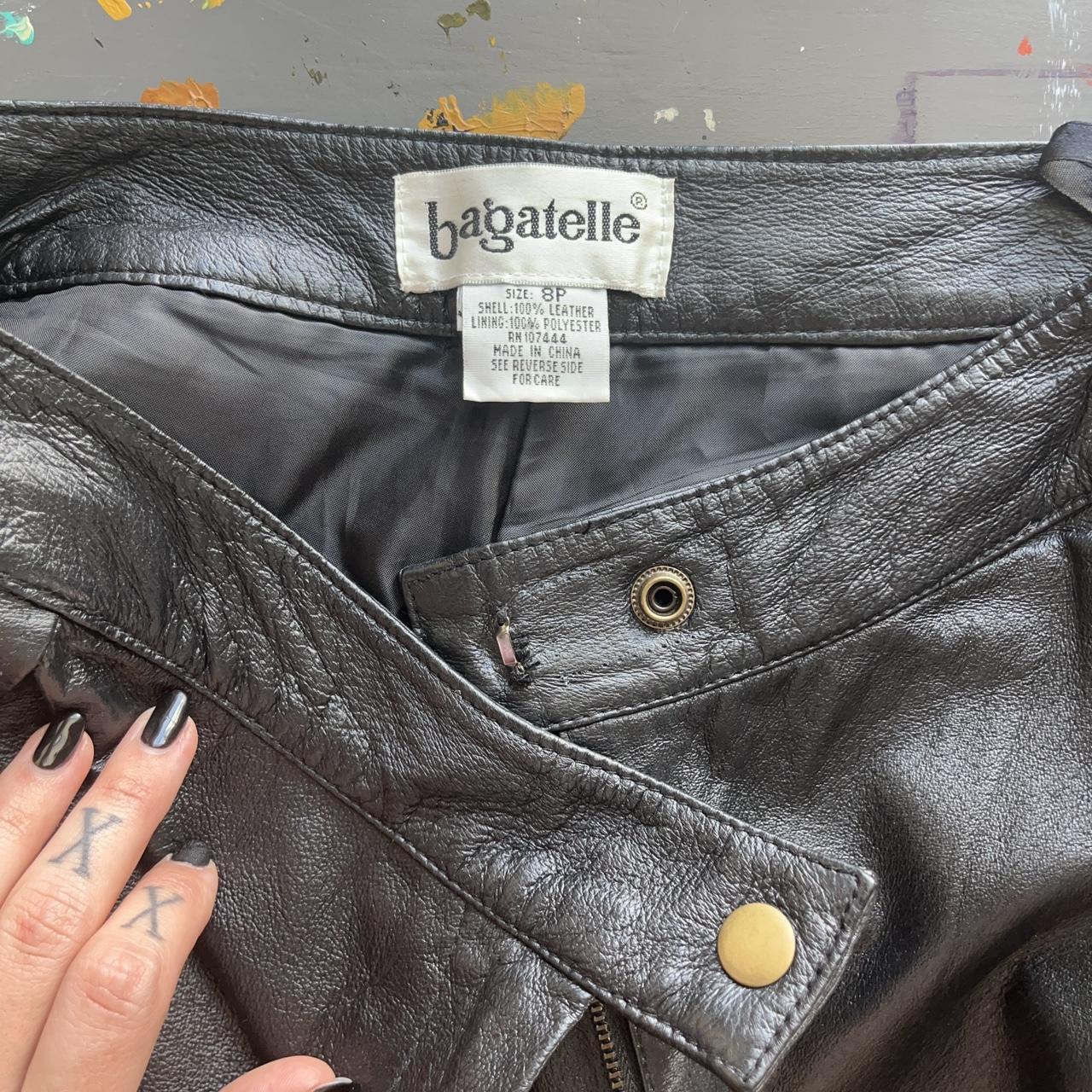 Leather pants. Real leather. Size 8 petite on... - Depop