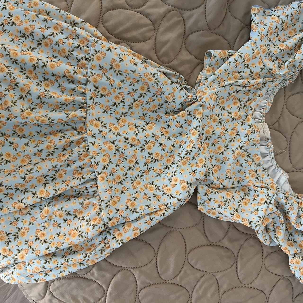 Altard state dress light flowy blue dress with cut... - Depop