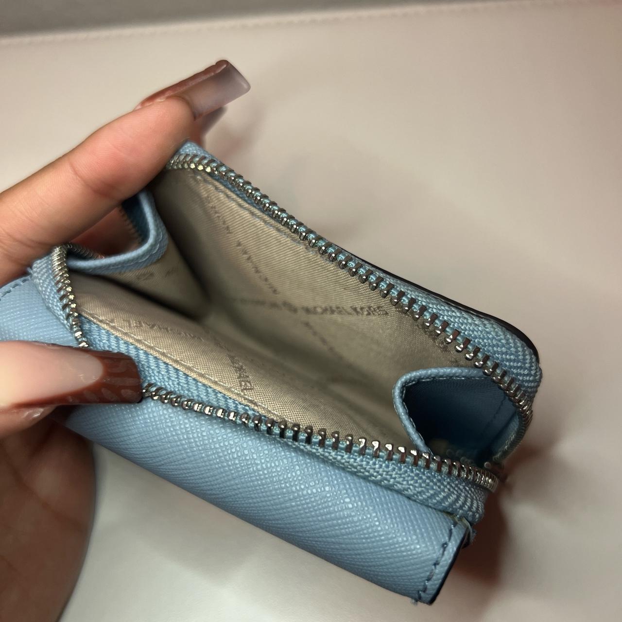 Michael Kors 💙 tri-fold mini wallet - silver... - Depop