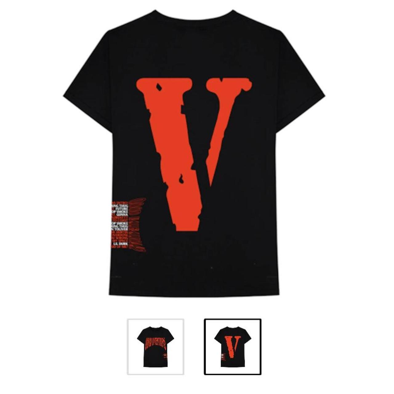 Vlone Men's Black and Red T-shirt | Depop