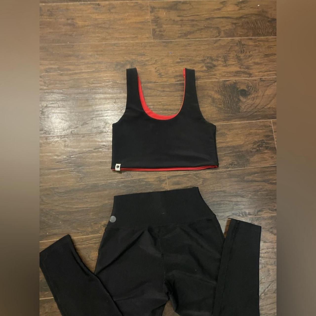 Five Dancewear rib set switch reverse crop size PA... - Depop
