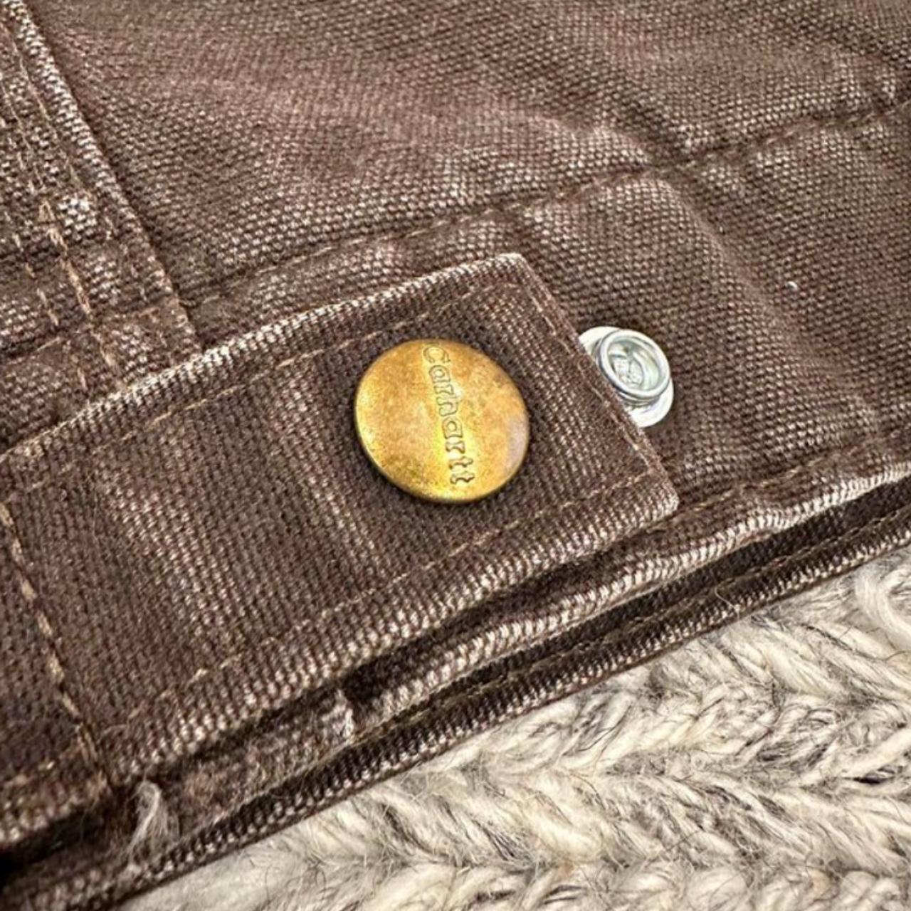 Vintage Carhartt Detroit J97 DKB SIZE M Nice dark... - Depop