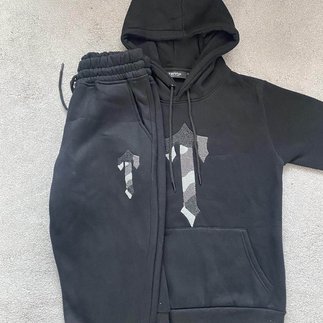Trapstar tracksuit set size S in colour black... - Depop