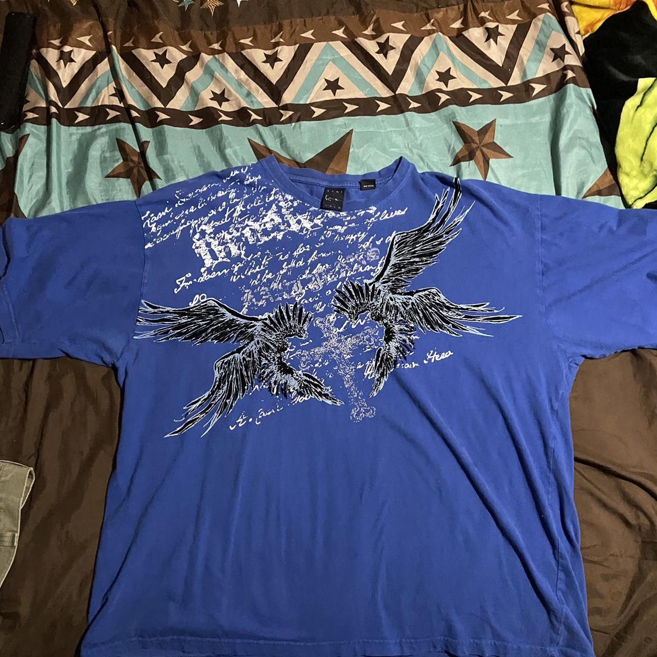 big ass blue kani gold tee, wide asf and chilllll - Depop