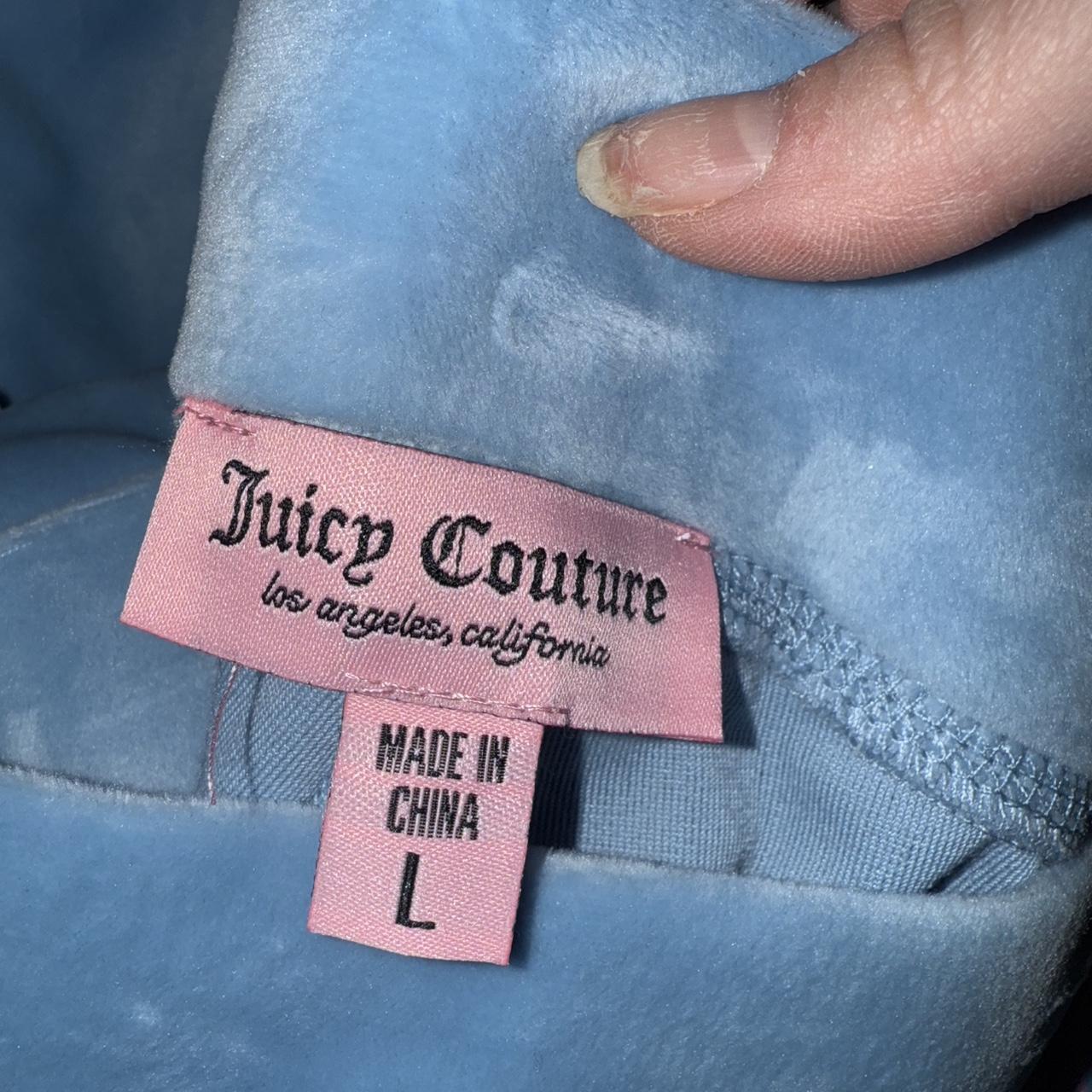 Juicy Couture blue velour tracksuit RARE with palm... | Depop
