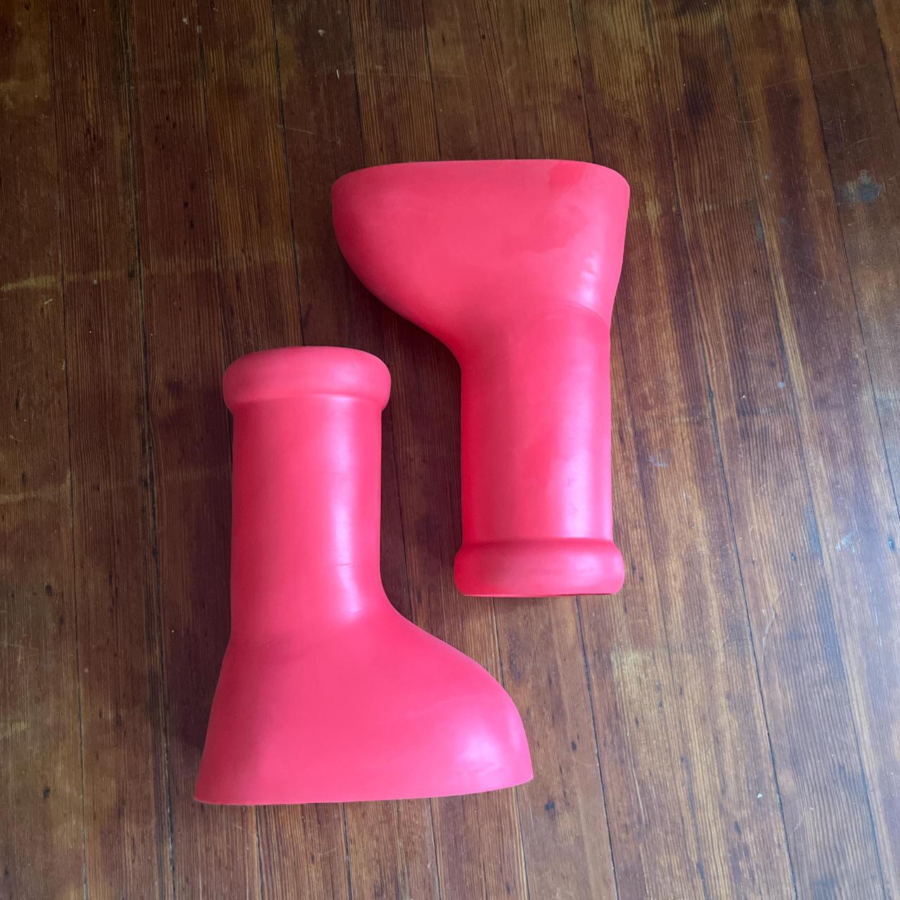 MSCHF Big Red Boots No Box Price firm Dm before... - Depop