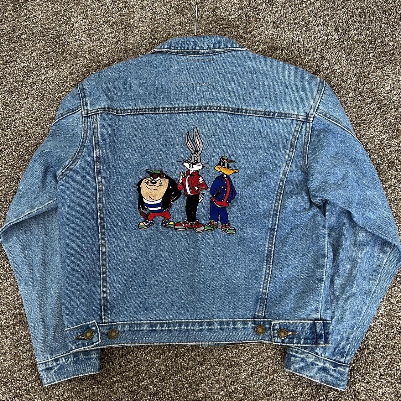 Acme Clothing Co Warner Brothers Denim Jacket 1993... - Depop