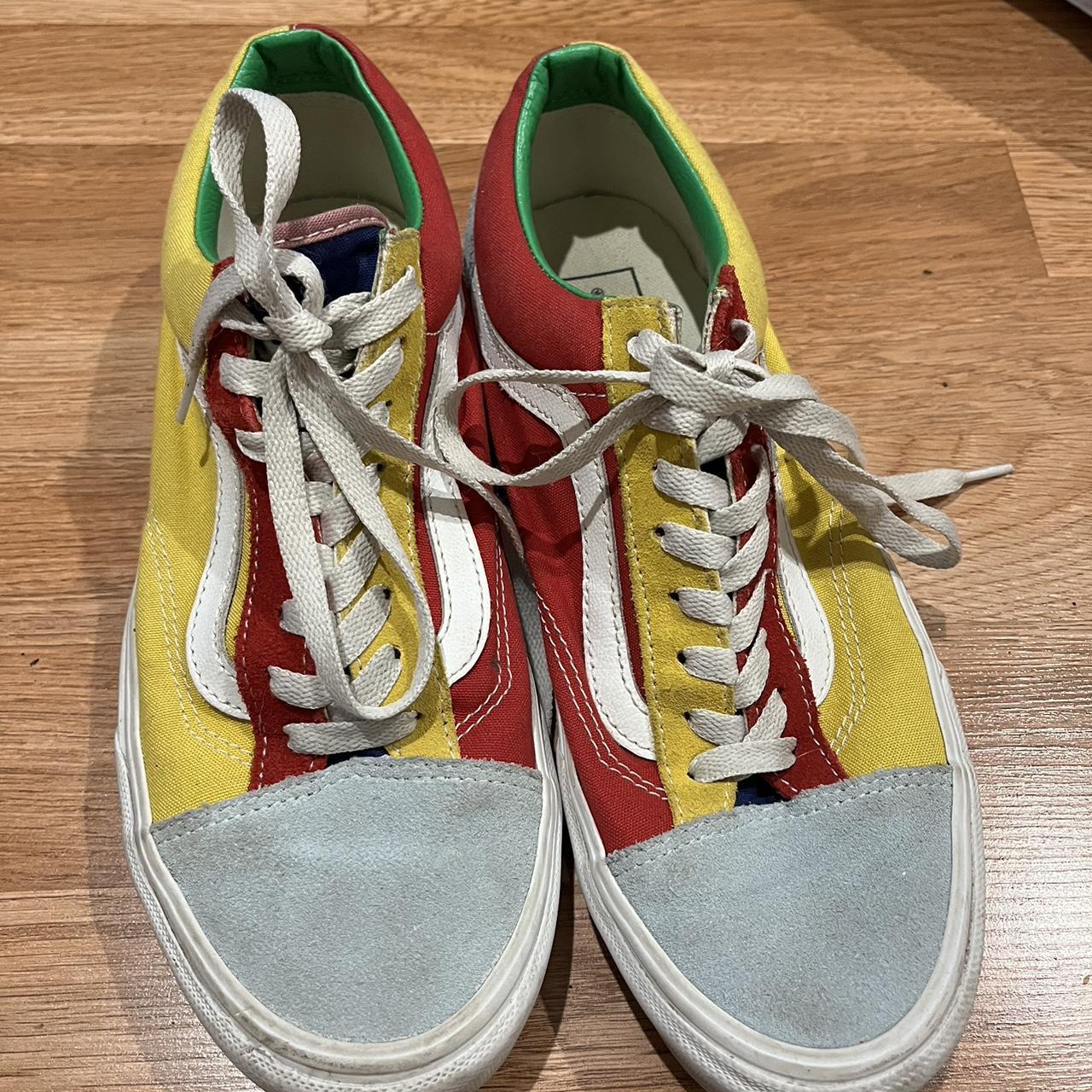 Super cute multicolor vans Men’s 8.5/Women’s... - Depop