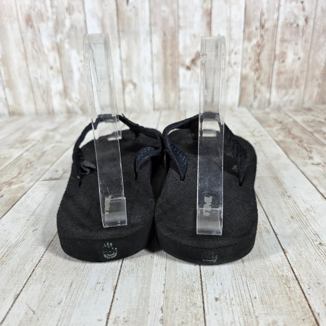 Teva Flip Flops Thong Sandals Black Woven Straps... | Depop