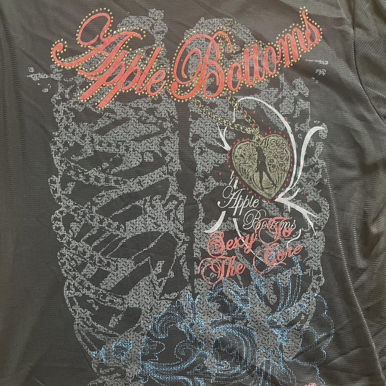 super cute apple bottom skeleton tshirt ! good... - Depop