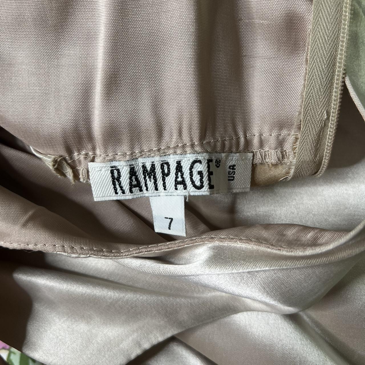 Vintage 90s pearl satin Rampage maxi evening gown... - Depop