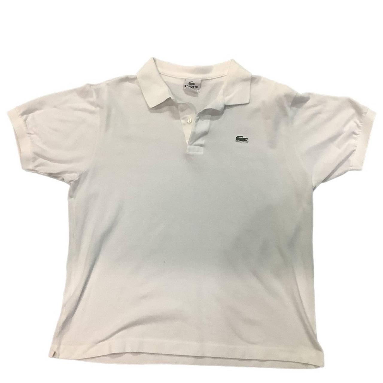 A classic Lacoste Alligator polo shirt white in... - Depop