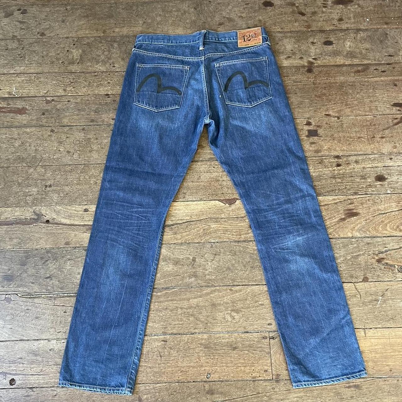 Crazy vintage evisu jeans Size 34 waist Message... - Depop