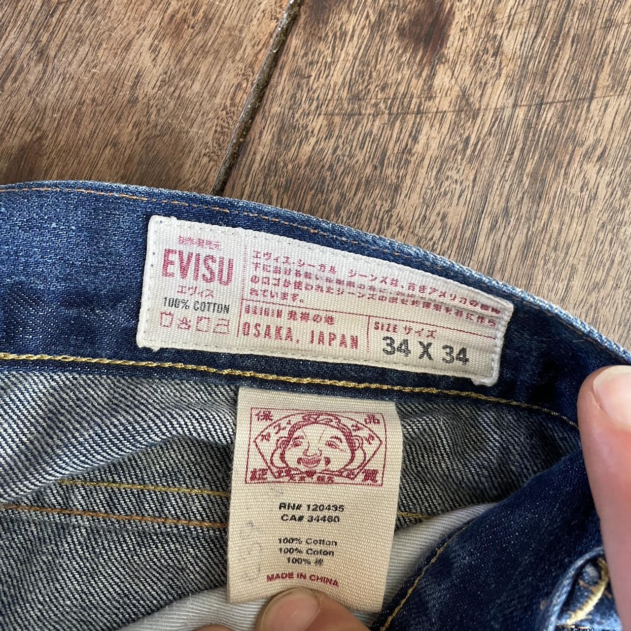 Crazy vintage evisu jeans Size 34 waist Message... - Depop
