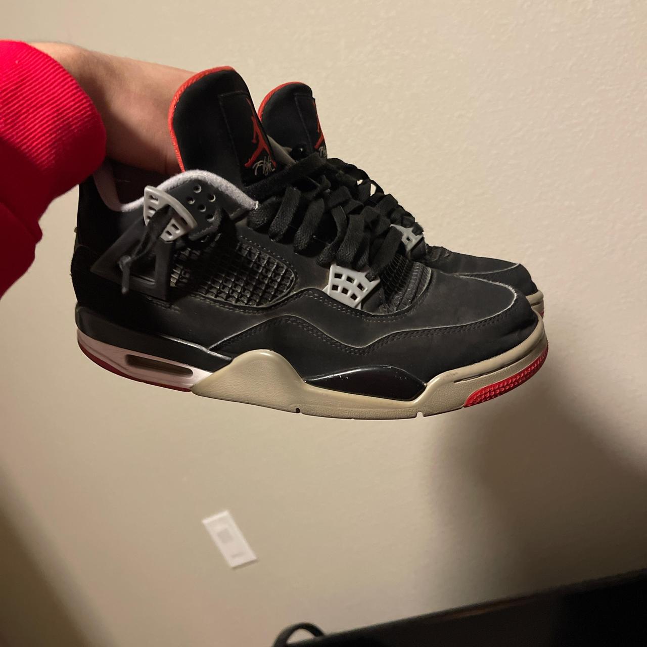 Nike air Jordan bred 4s (No box) Worn a lot - Depop