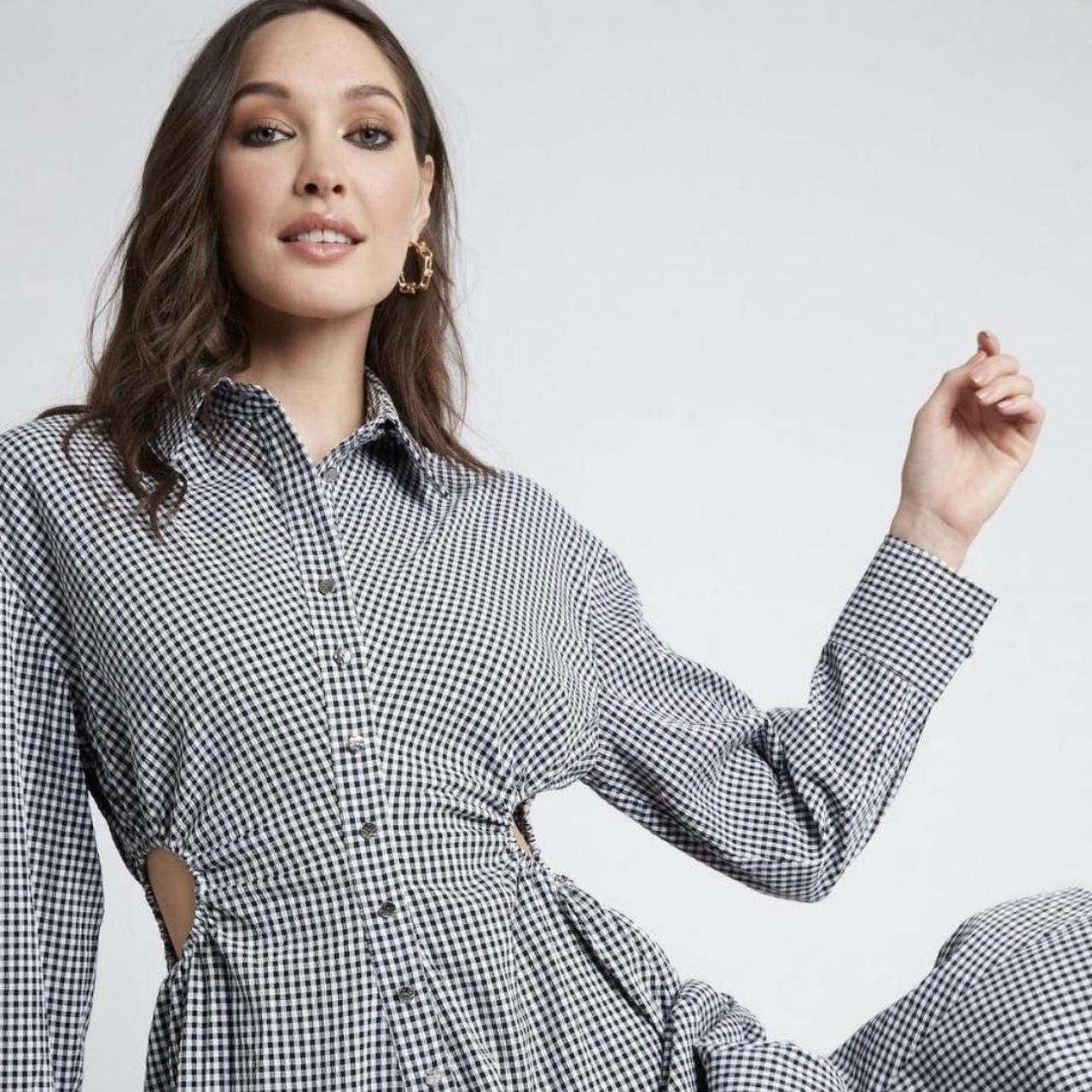 Sheike Checkered black and white dress size 8 New... - Depop