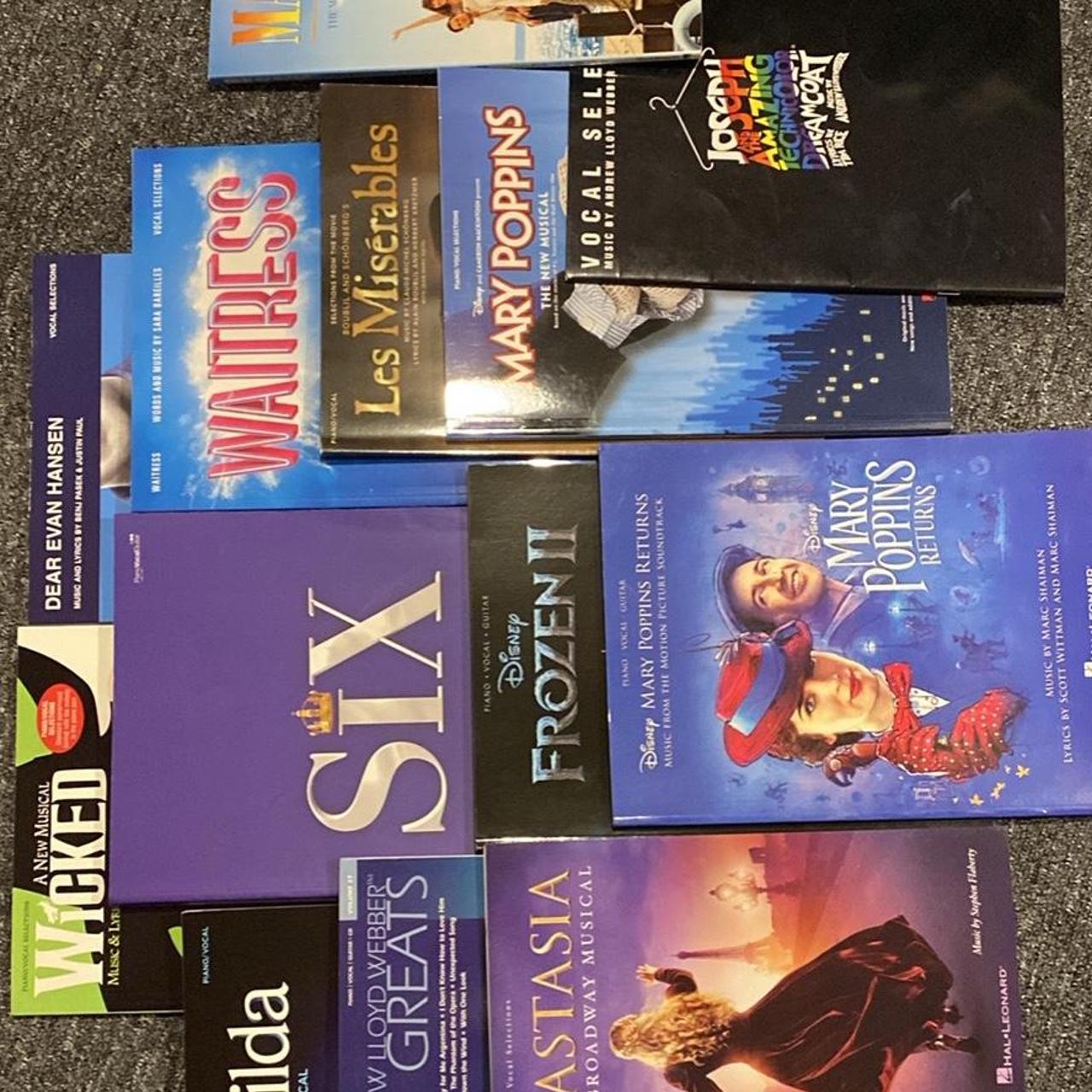 Various musical theatre sheet music books, Most of... - Depop