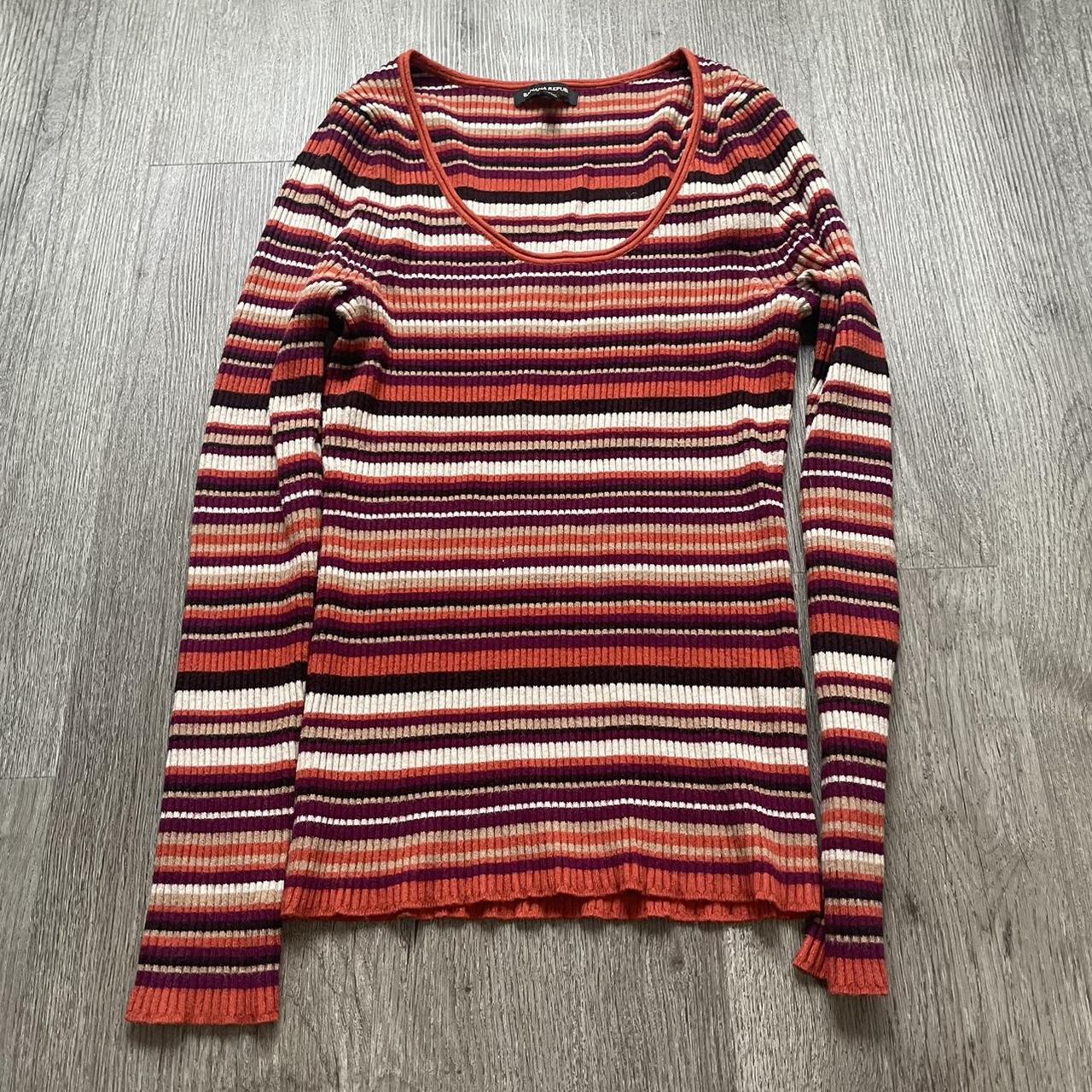 🌱Adorable rory gilmore like 90s fall striped sweater... - Depop