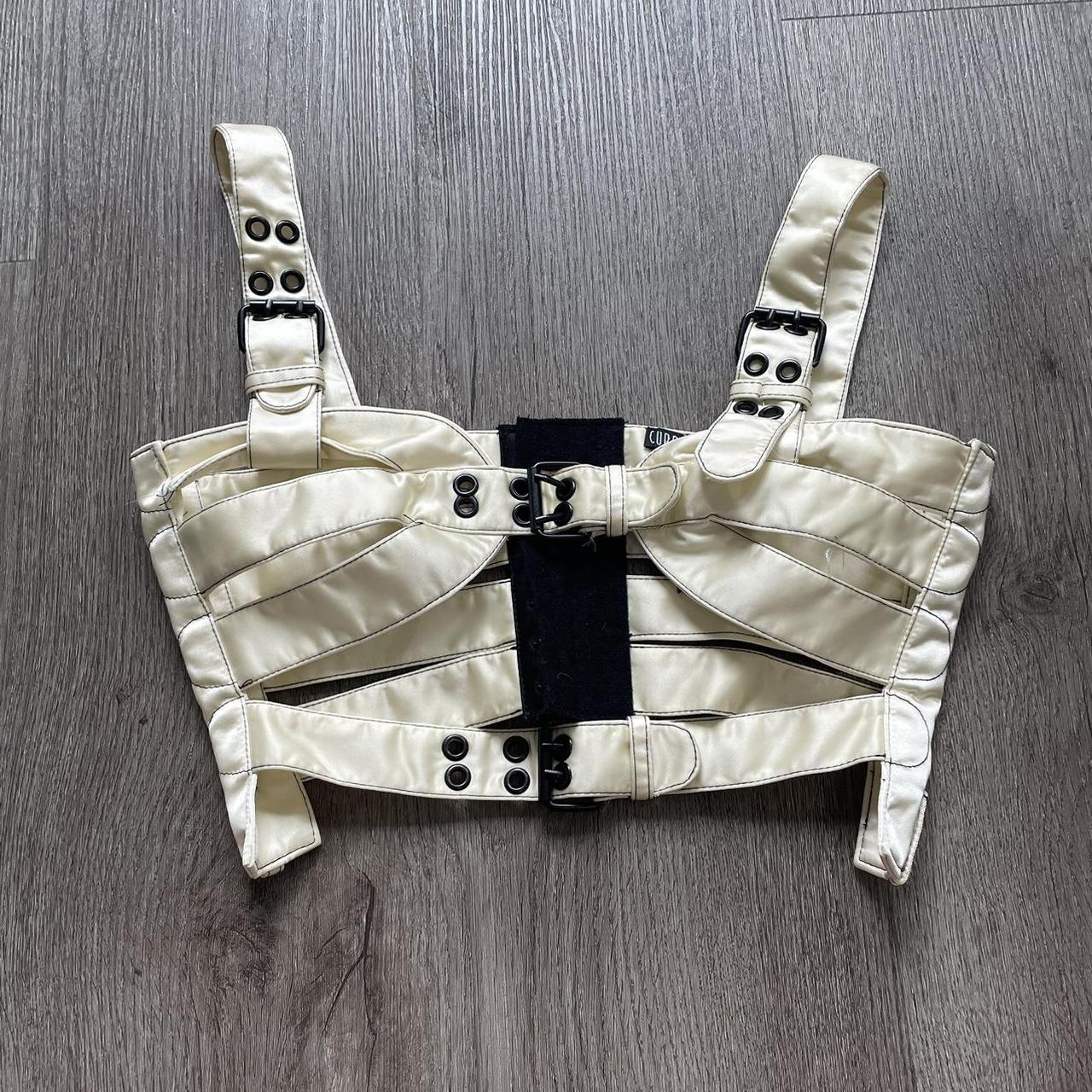 🌱Adorable current mood bone corset-like harness top... - Depop