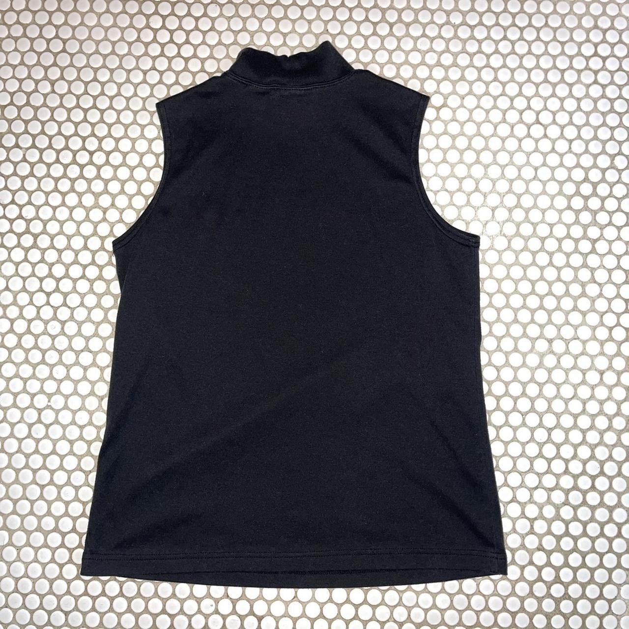 Vintage Blair mock neck cotton blend sleeveless top... - Depop