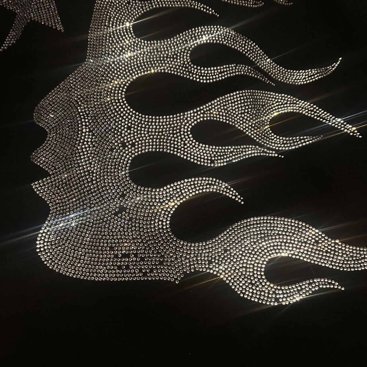 Hellstar black hoodie Swarovski Rhinestone 100%... | Depop