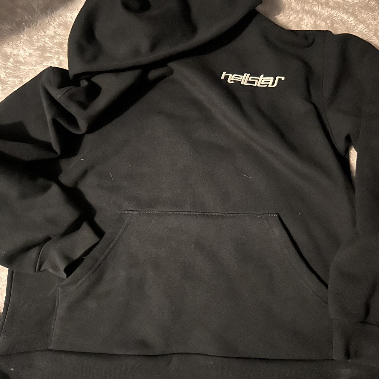 Hellstar black hoodie Swarovski Rhinestone 100%... | Depop