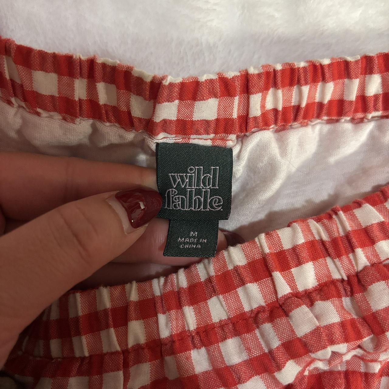 Wild Fable red gingham skirt with pockets Size M.... | Depop