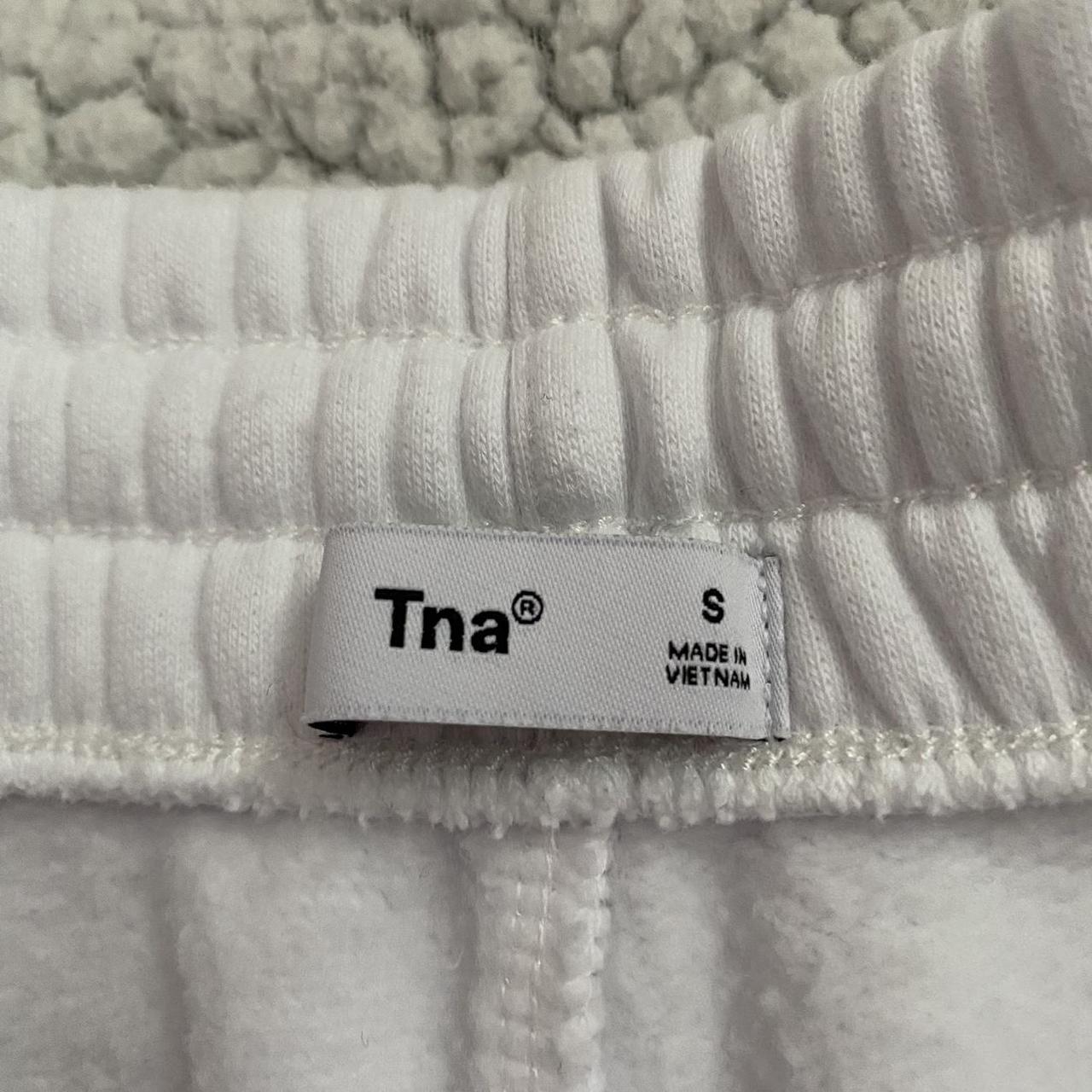 white tna cozy fleece boyfriend sweatpants -worn... - Depop