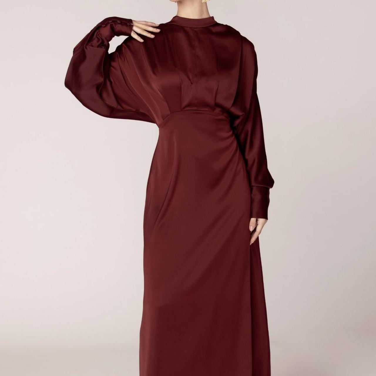 veiled collection modest maroon dress ORIGINAL... - Depop