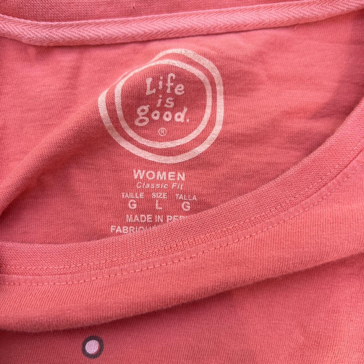 Life is Good Women's Orange Shirt | Depop