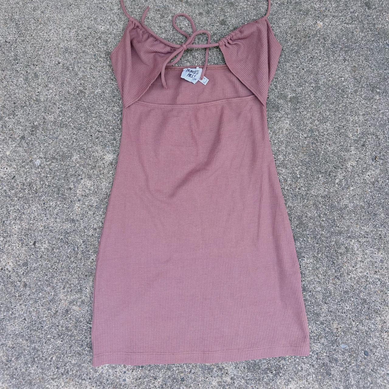 Size 2 Princess Polly Brown Waffle cutout dress... - Depop