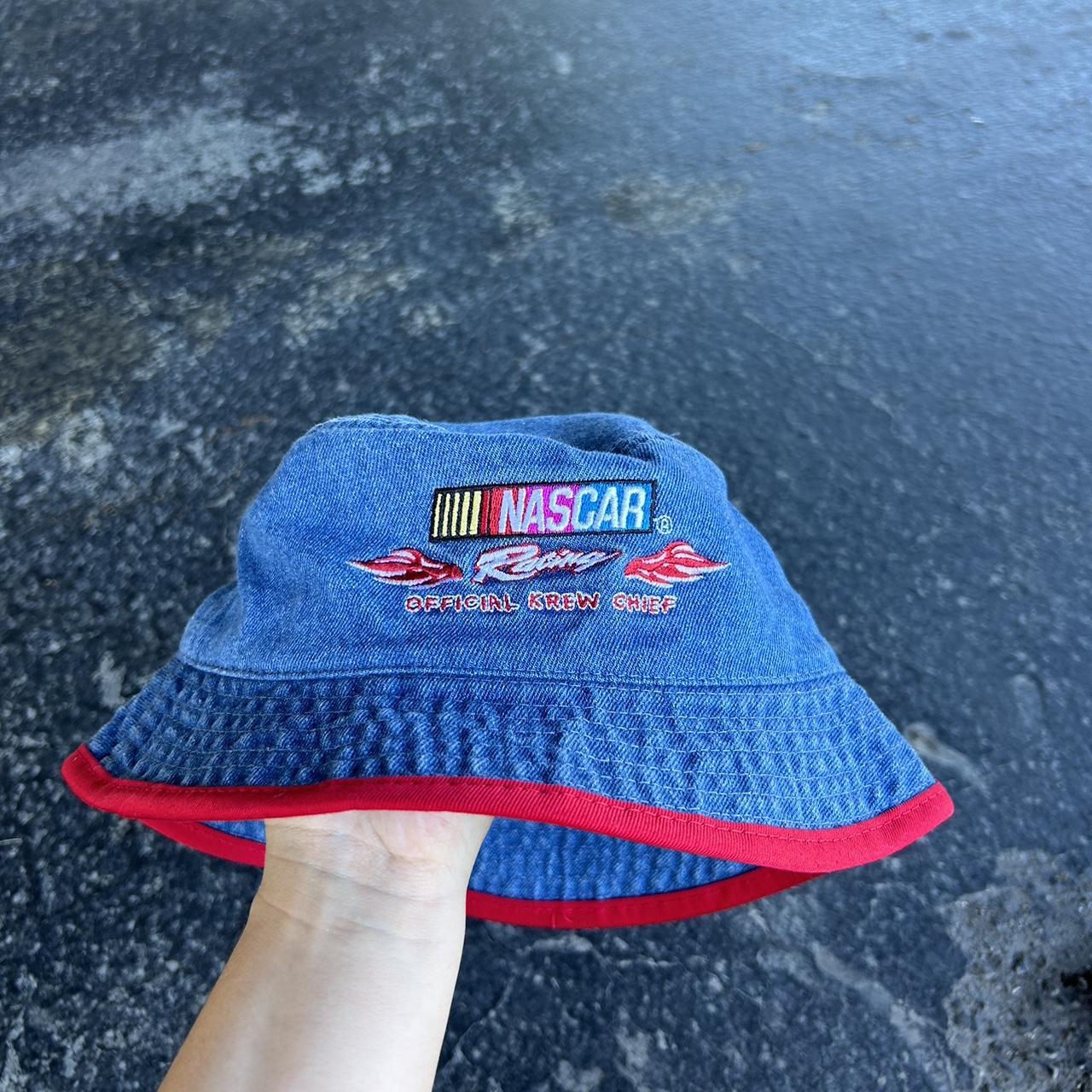 Nascar racing denim bucket hat #nascar - Depop