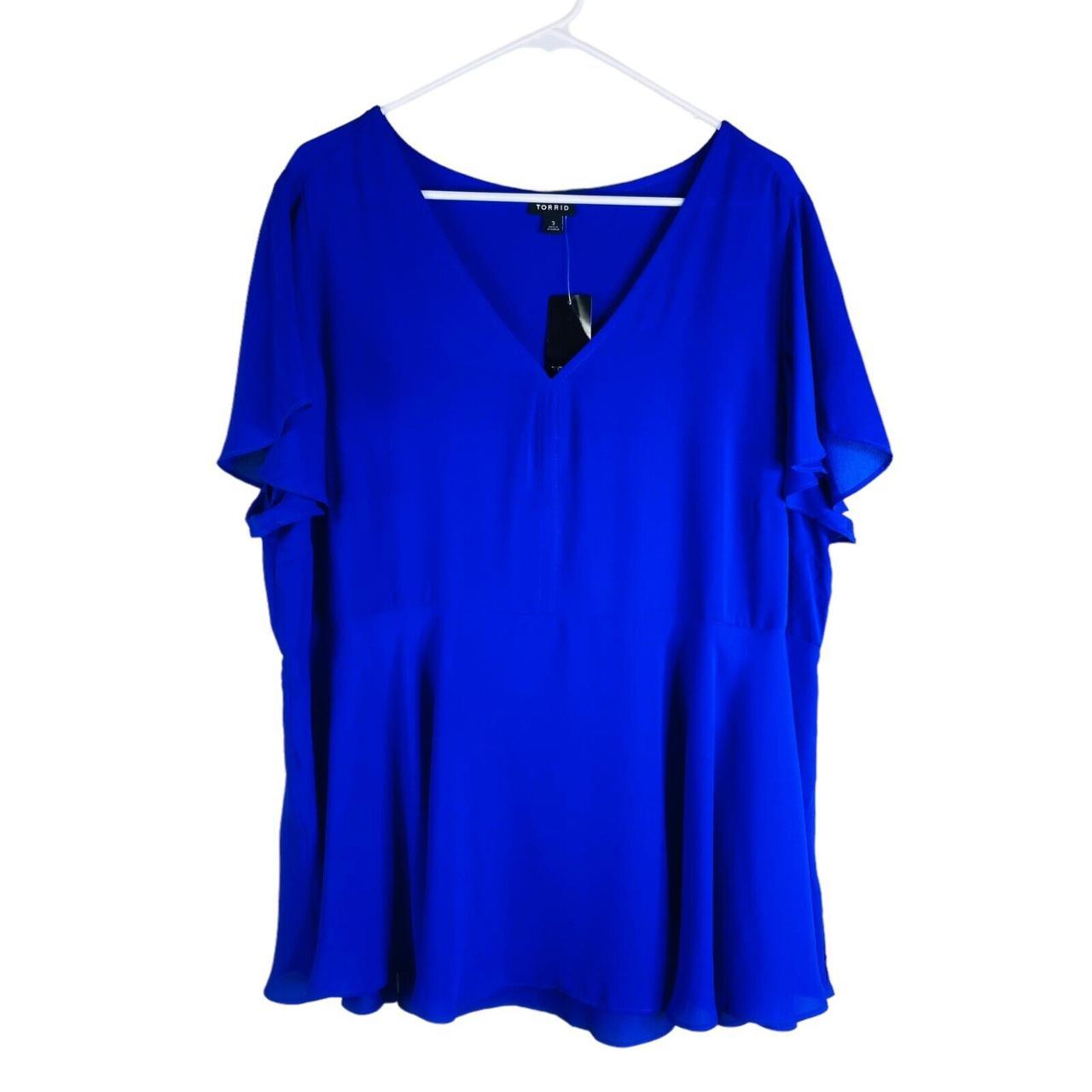 Torrid Women's Blue Blouse | Depop