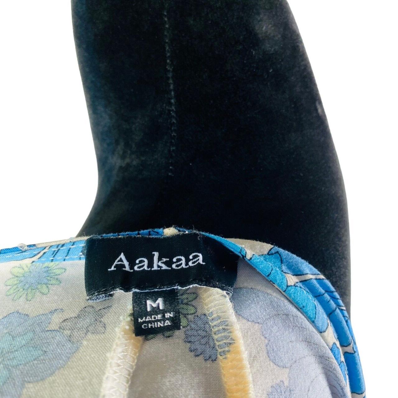 Aakaa Leah Halter Dress Blue Floral Maxi Dress Size... - Depop