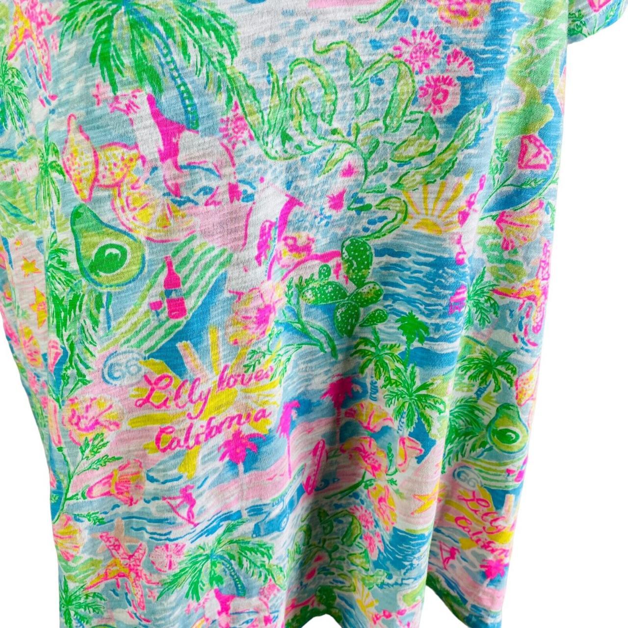 Lilly Pulitzer Etta V-Neck Top Short Sleeve Multi... - Depop