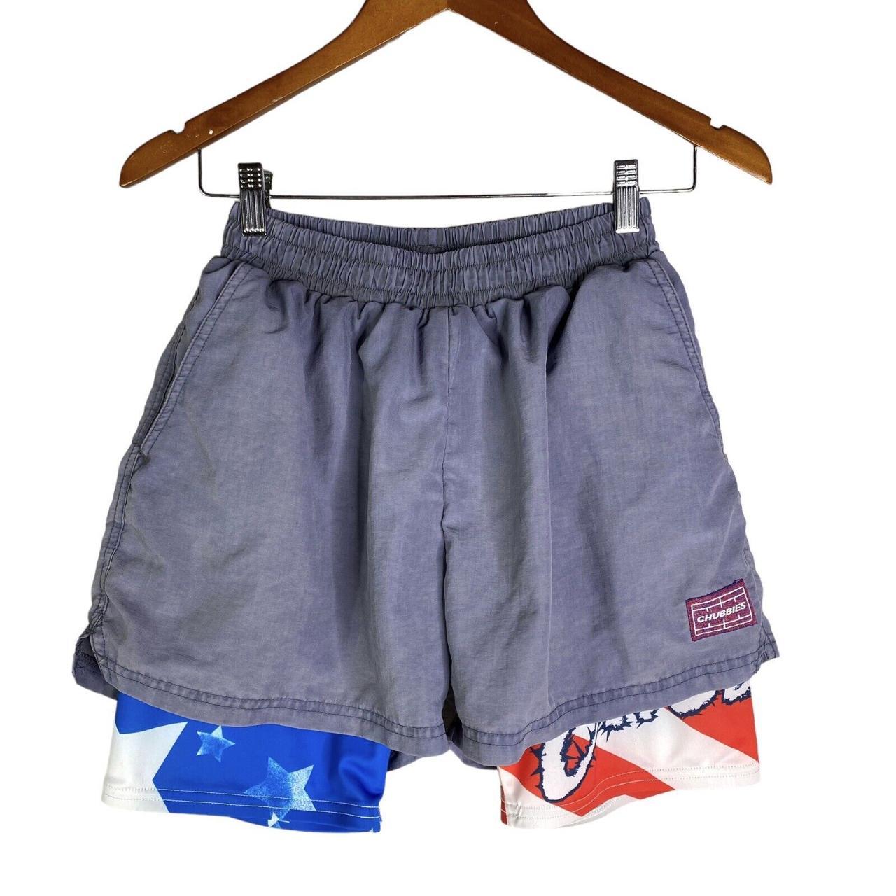Chubbies Shorts Medium Gray Lined American Flag... - Depop