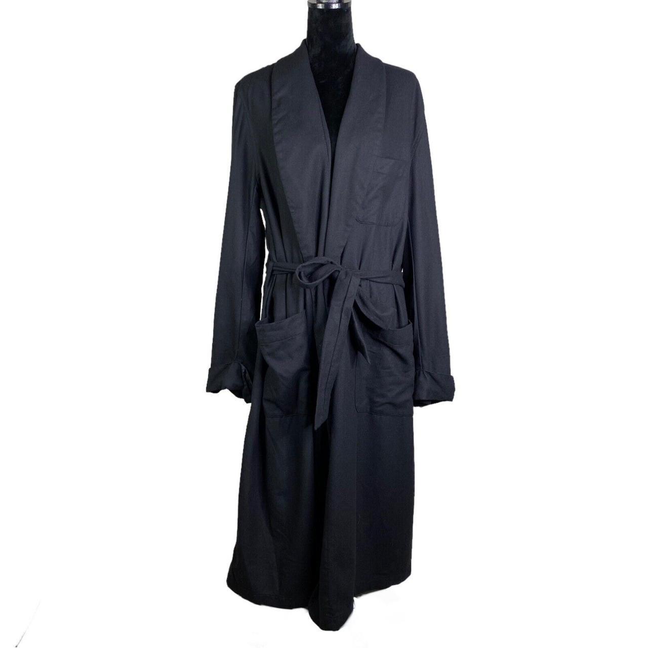 Pendleton Women’s Black 100% Virgin Wool Belted Robe... - Depop