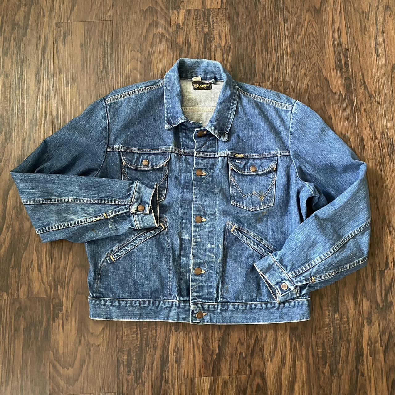 Vintage 70s wrangler denim jacket This is a repop... - Depop