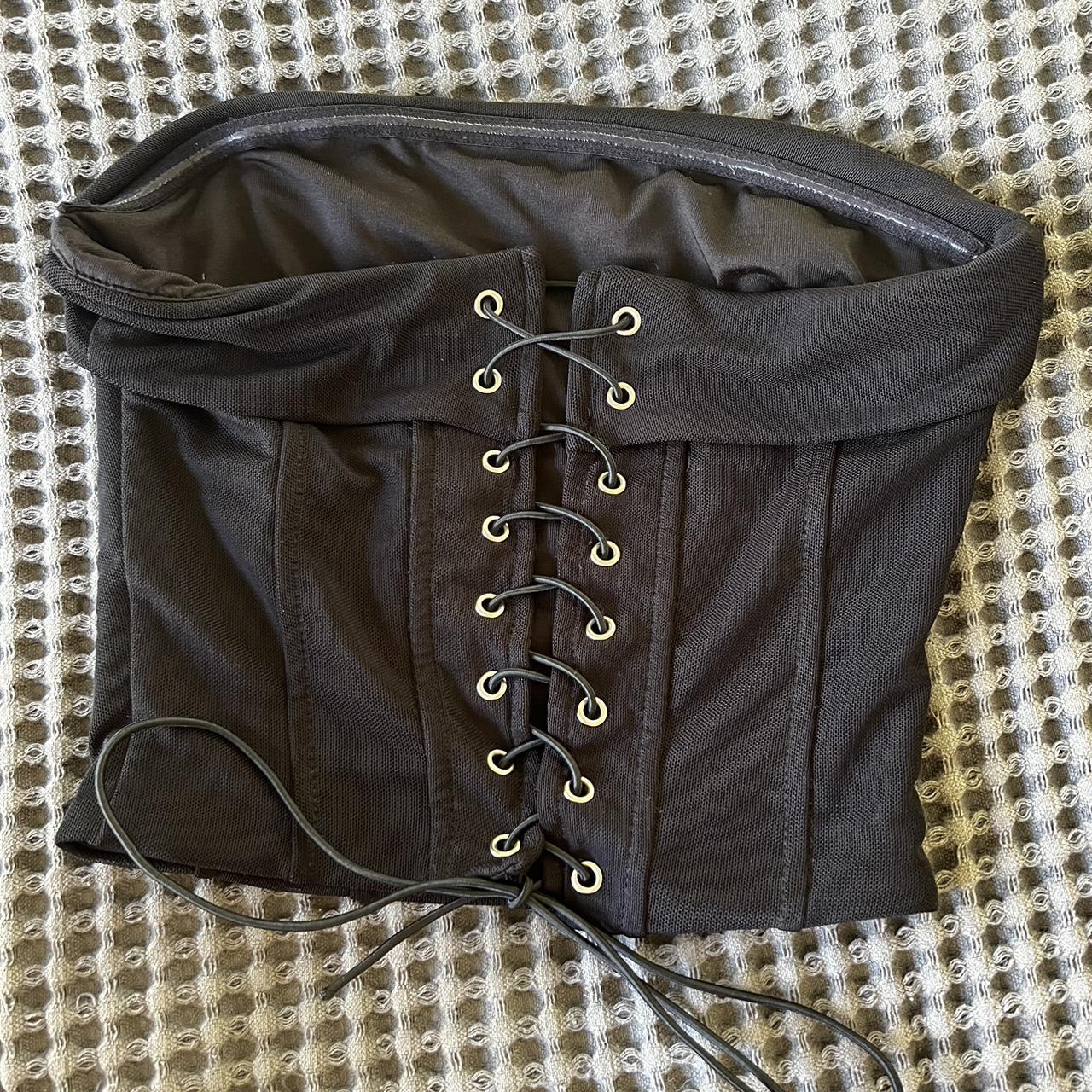 Tiger mist black corset Worn once Adjustable back - Depop