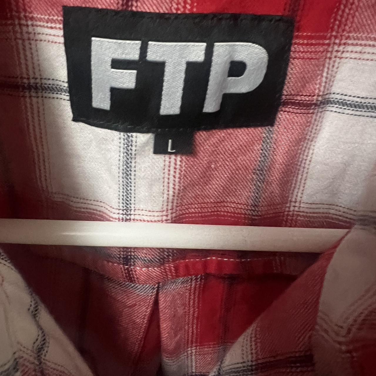 FTP red and white plaid zip-up shirt new haven’t... - Depop