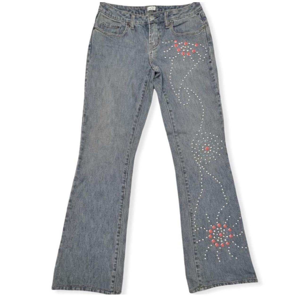 Incredible vintage early 2000s studded jeans by... - Depop