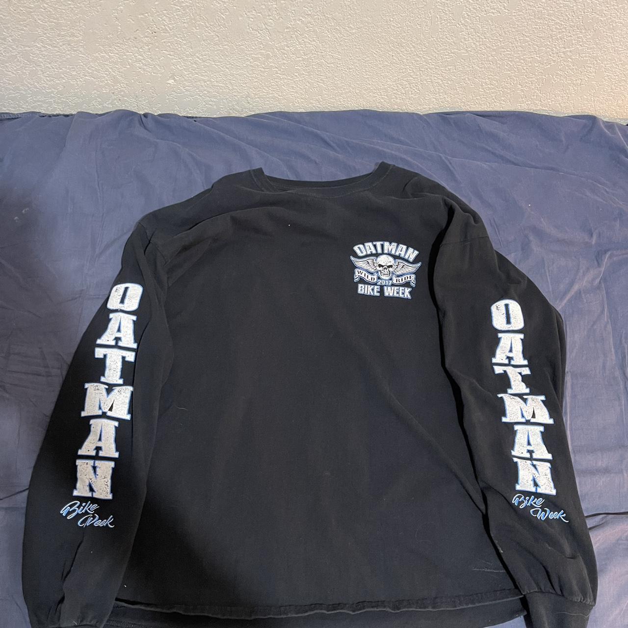 Vintage Oatman bike week T shirt long sleeve XL... - Depop