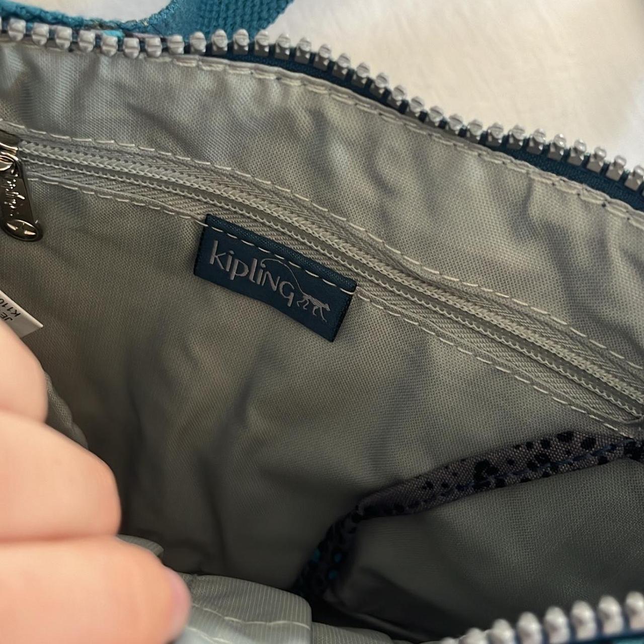 Kipling blue and grey crossbody/shoulder bag - Depop