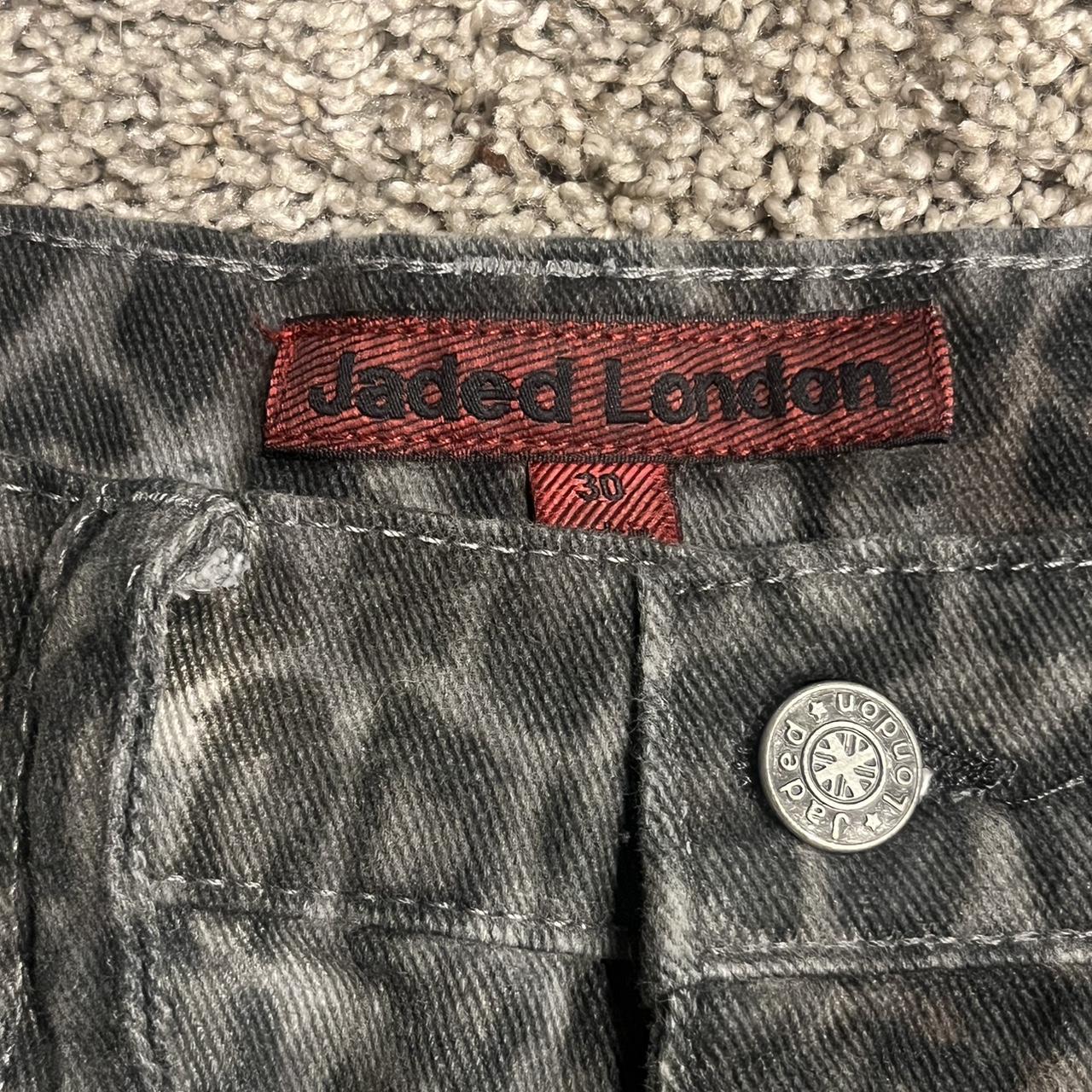Jaded London Faded Charcoal Leopard Colossal Jeans ... - Depop