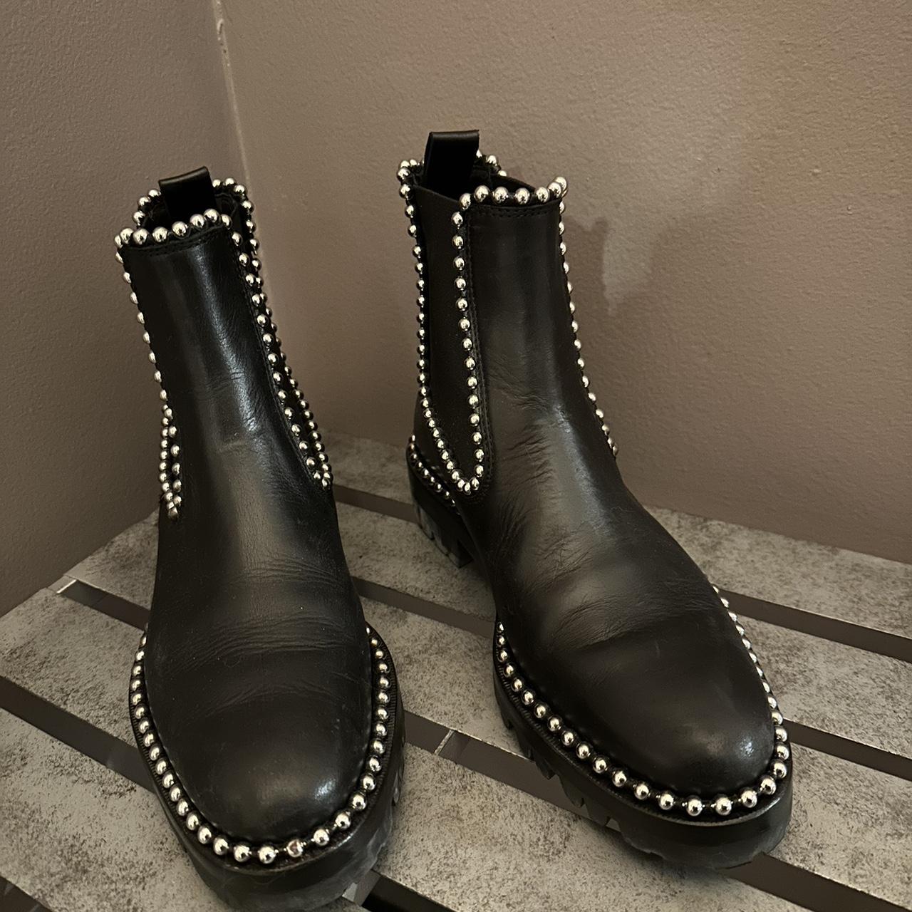 Alexander Wang Studded Leather Boots Size EU 37 - Depop