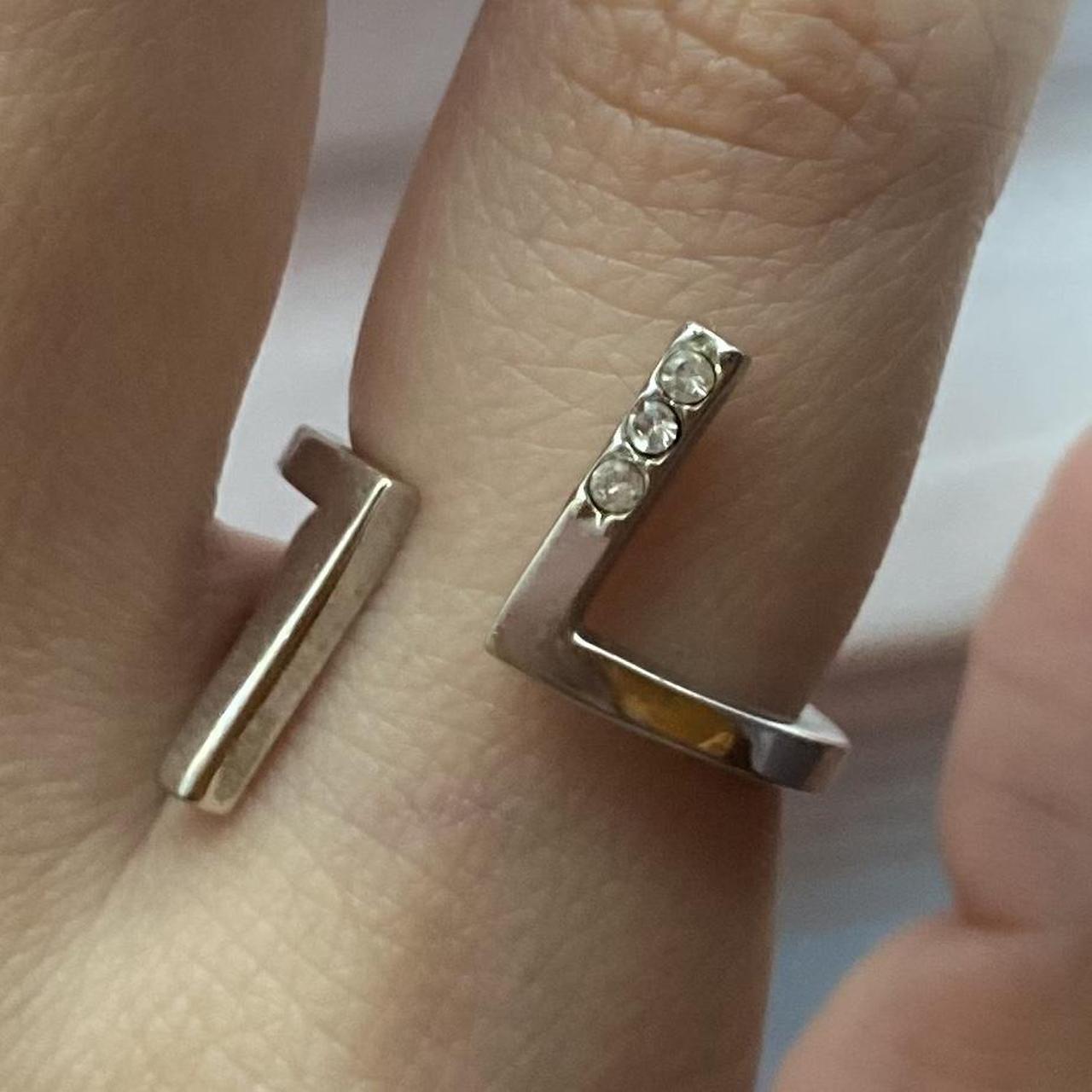 Silver rhinestone ring 🎀 Fits like a... - Depop