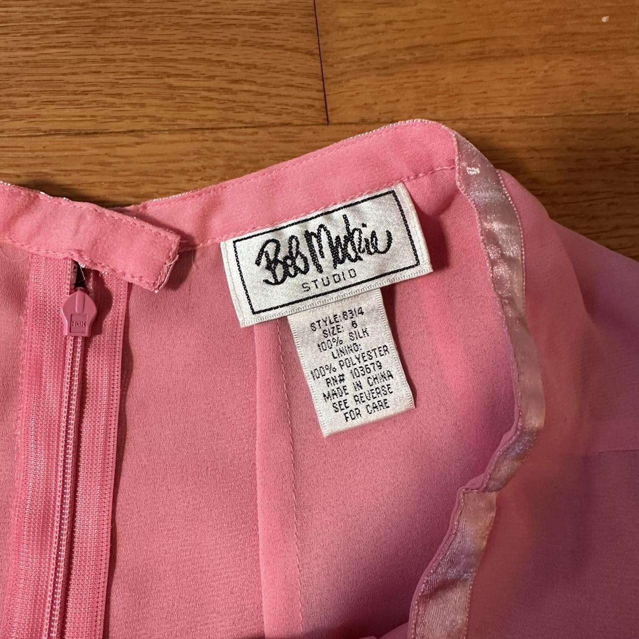 Chic vintage Bob Mackie Barbie pink 100% silk... | Depop