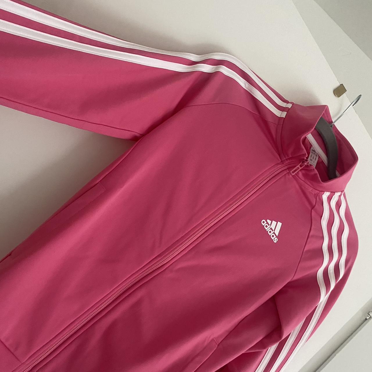 RARE pink addidas track jacket size xs but i would... - Depop